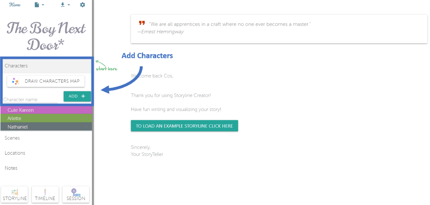 Storyline Creator • The perfect way to tell a story Storyline Creator • The perfect way to tell a story